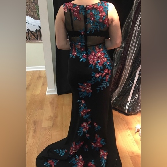 Jovani | Dresses | Jovani Floral Sequinbead Embroidered Prom Dress ...